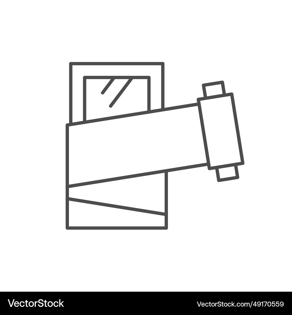 Packaging process line outline icon Royalty Free Vector