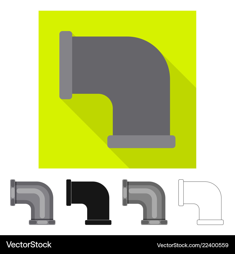 Pipe and tube logo set Royalty Free Vector Image