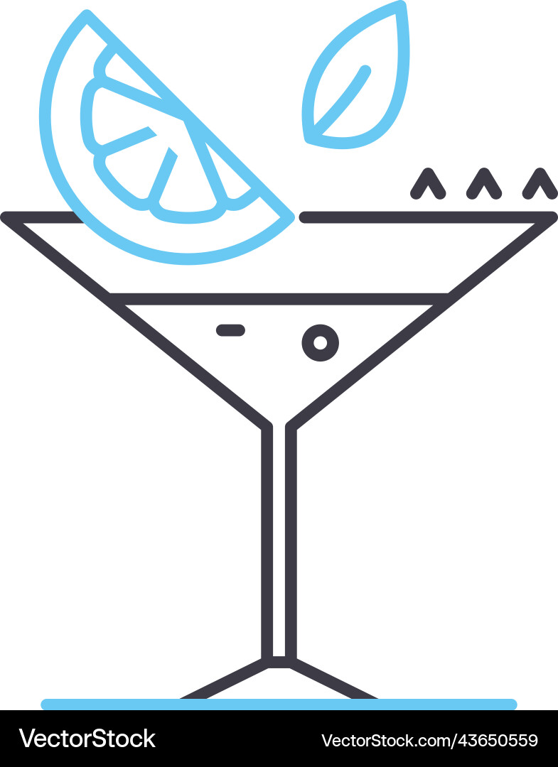Sunset Martini Icon Royalty Free Vector Image - VectorStock