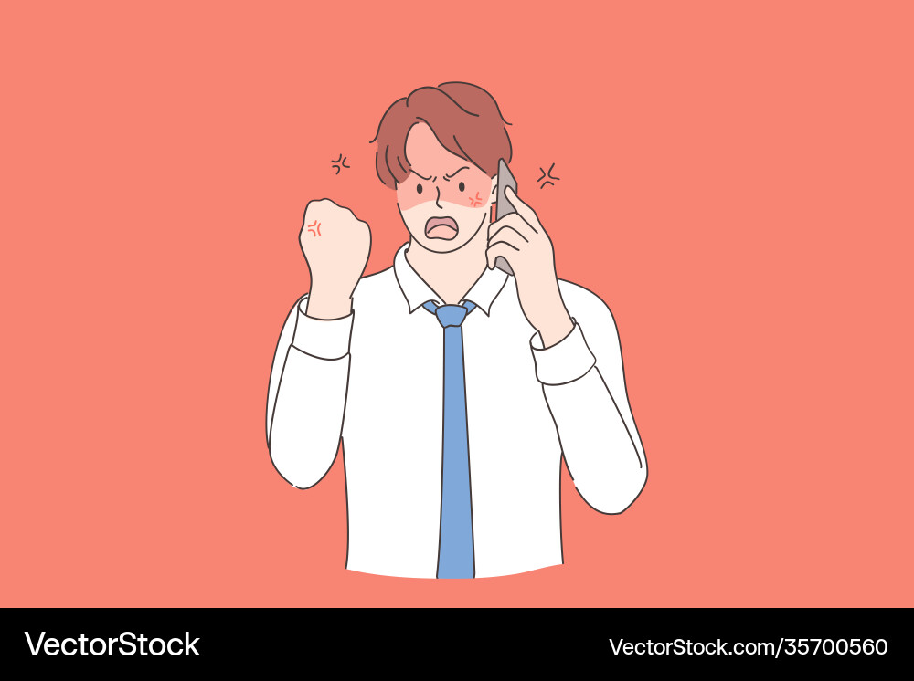 Anger rage aggression concept Royalty Free Vector Image