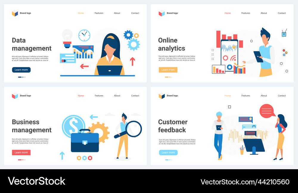 Business communication collaboration progress Vector Image