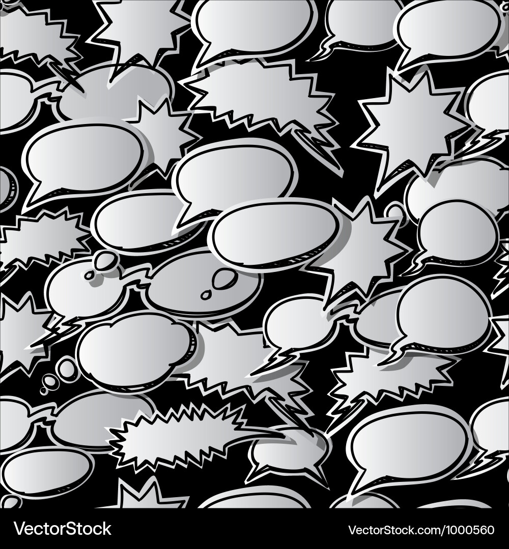 Comic talk clouds Royalty Free Vector Image - VectorStock