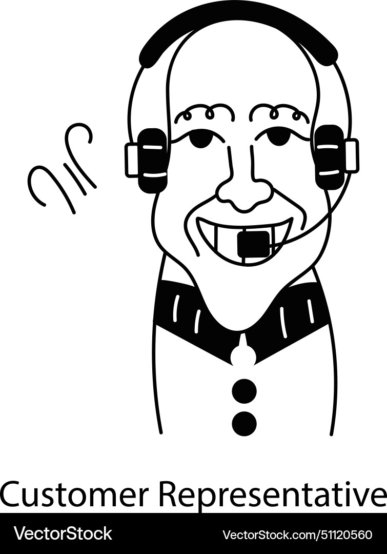 Customer representative Royalty Free Vector Image