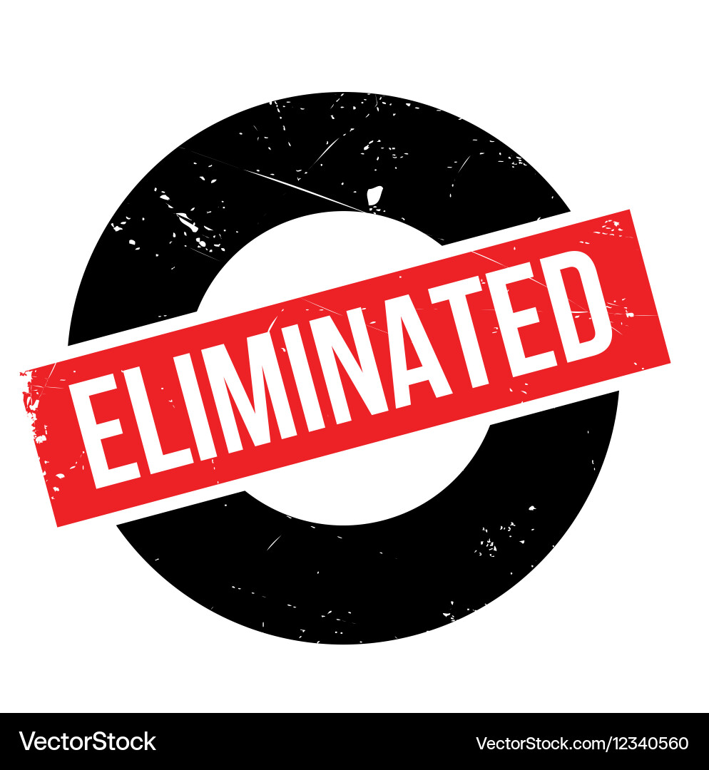 Eliminated rubber stamp Royalty Free Vector Image