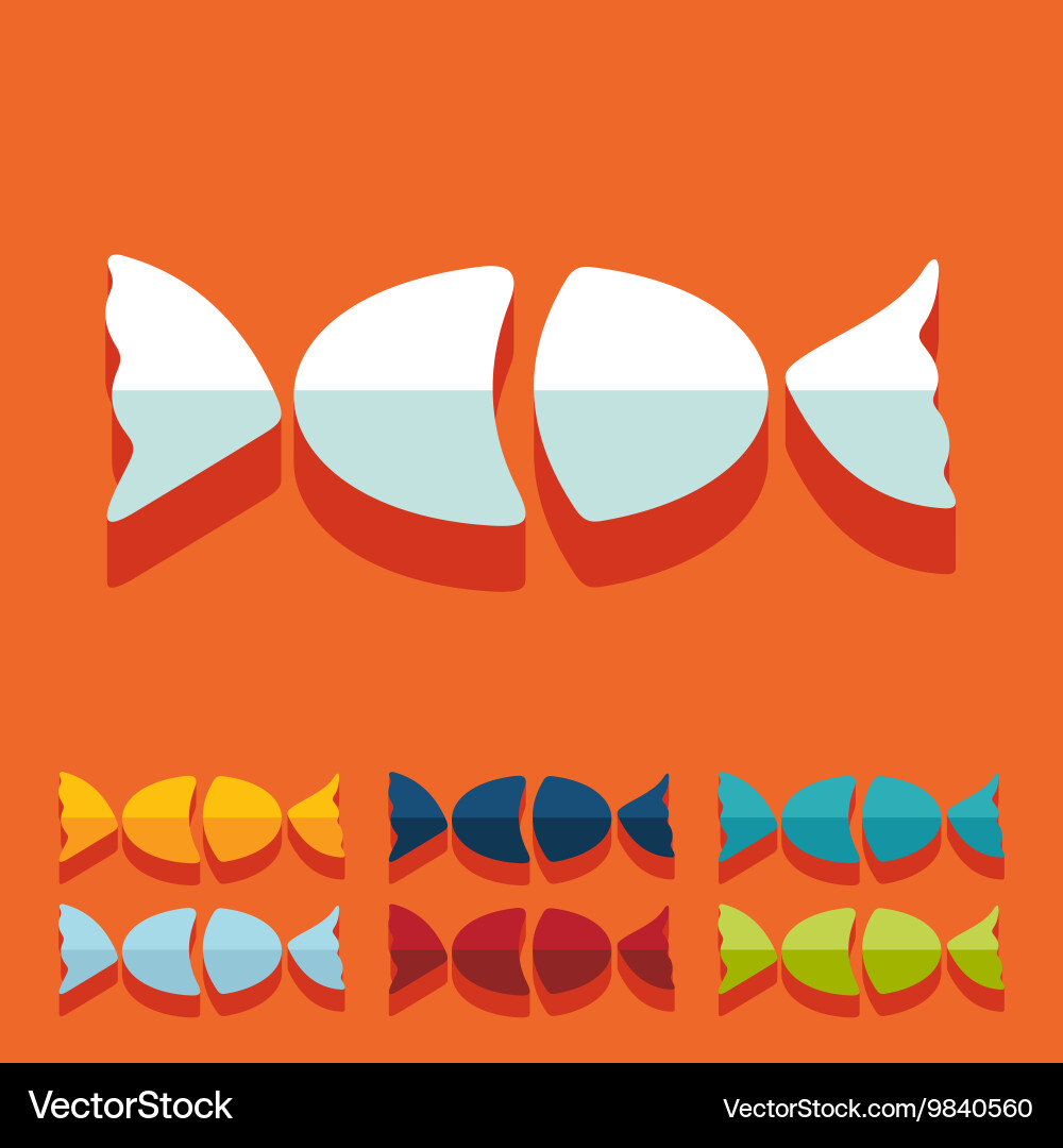 Flat design candy Royalty Free Vector Image - VectorStock