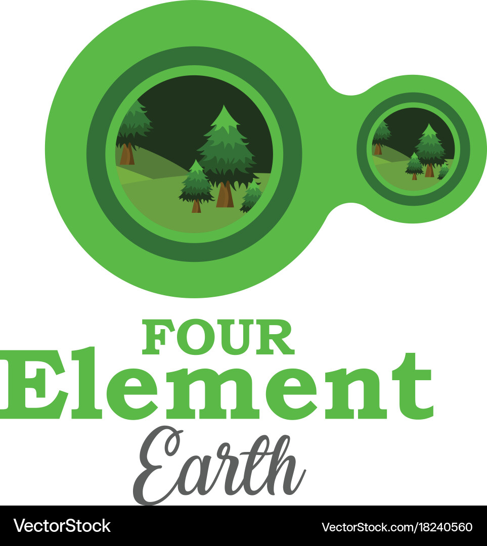 Four element earth Royalty Free Vector Image - VectorStock
