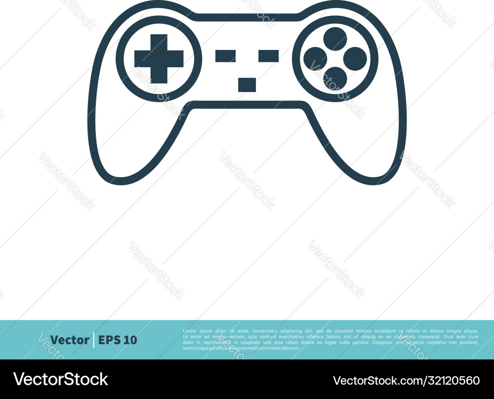 Game joystick icon logo template design eps 10 Vector Image