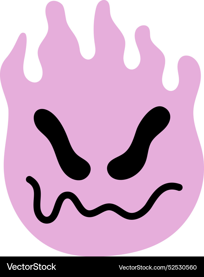 Irritated face stressful smile expression melted Vector Image
