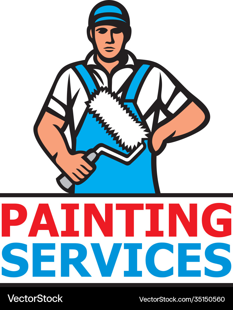 Painting services design a professional painter Vector Image