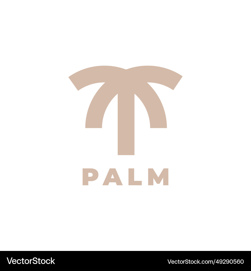 Palm logo design Royalty Free Vector Image - VectorStock