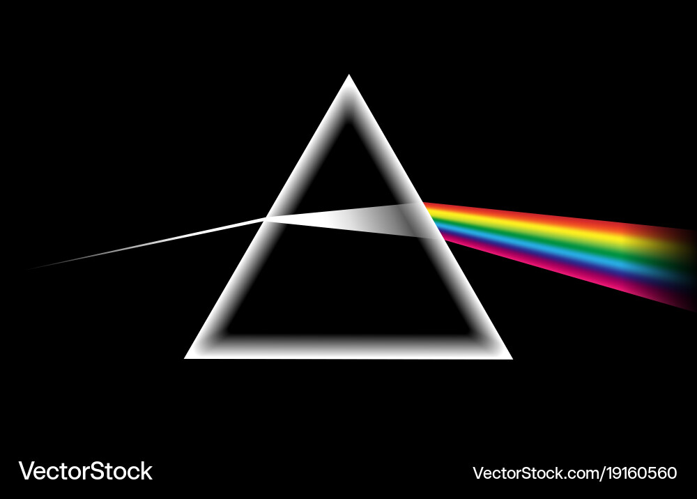 Rainbow light prism Royalty Free Vector Image - VectorStock