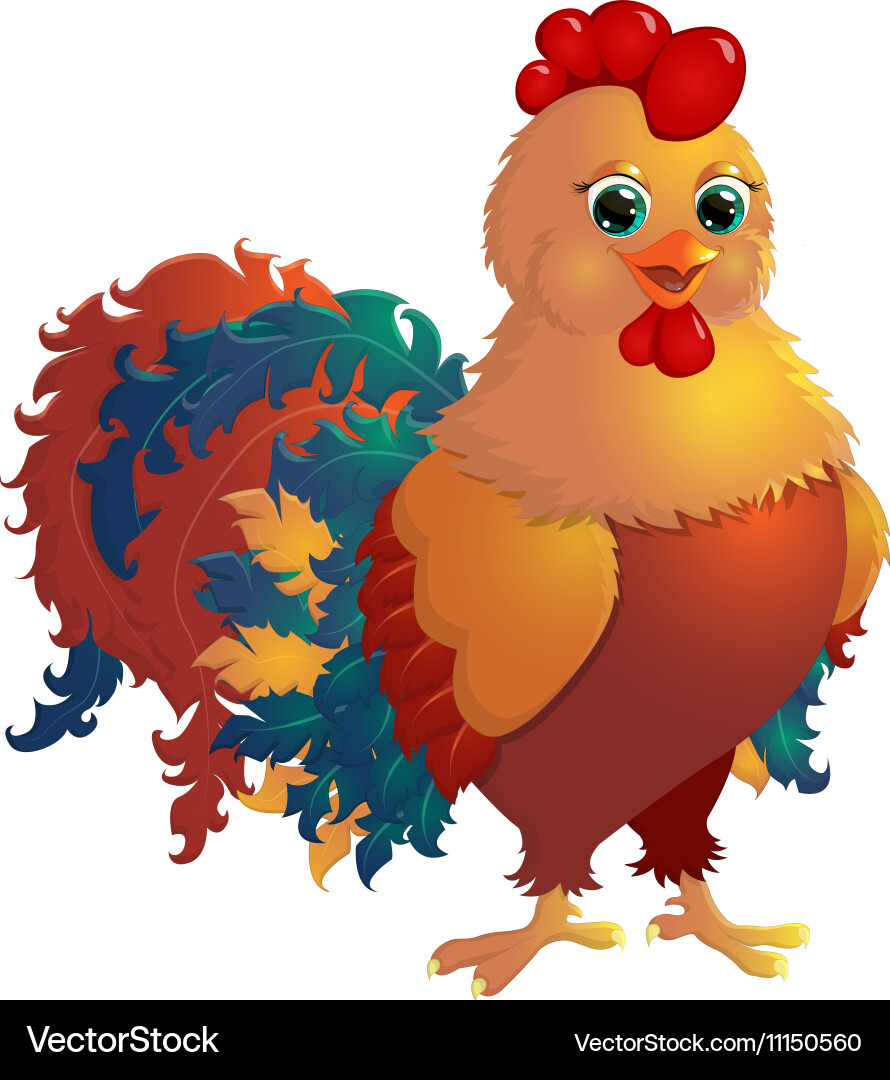 Red- rooster Royalty Free Vector Image - VectorStock