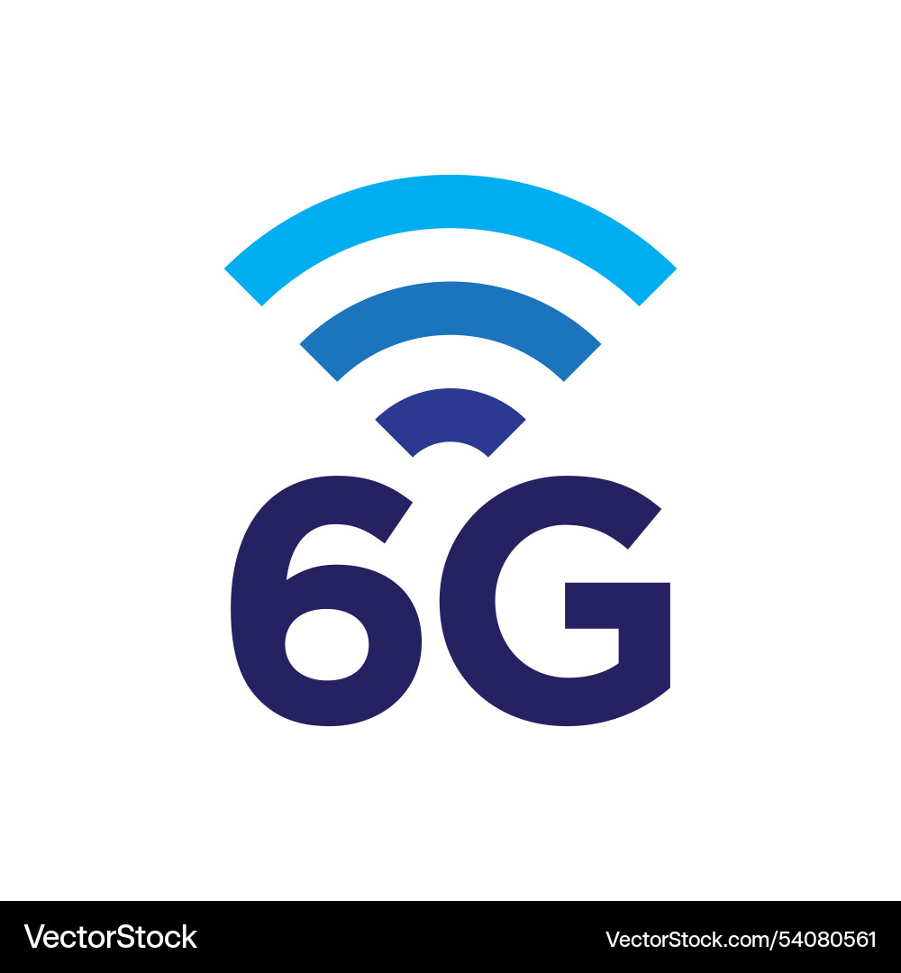 6g signal logo Royalty Free Vector Image - VectorStock