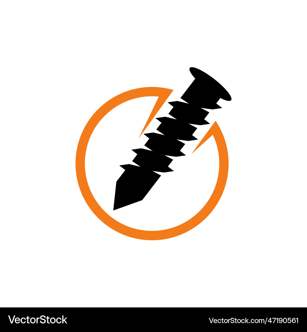 Bolt or screw logo design Royalty Free Vector Image