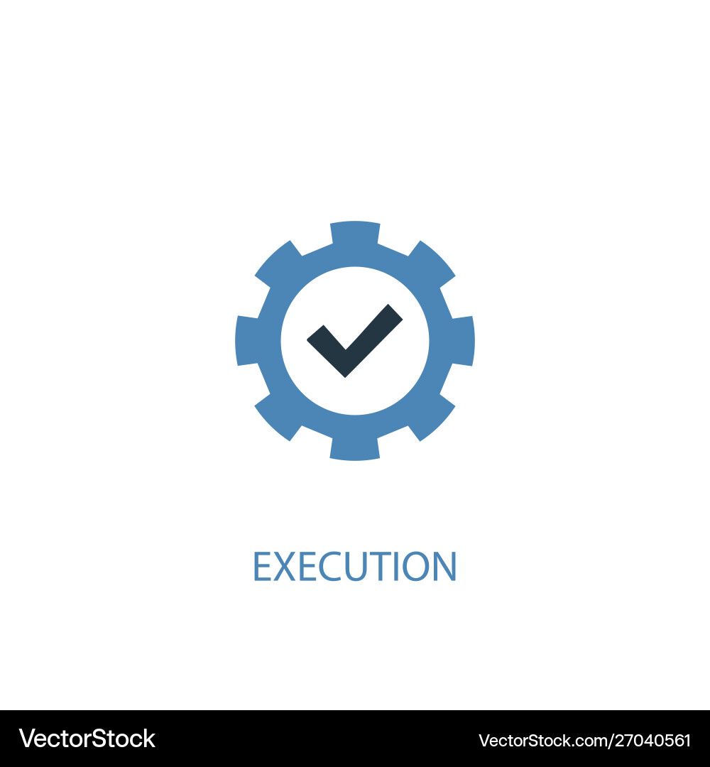 Execution Concept - Gear Icon Royalty Free Vector Image