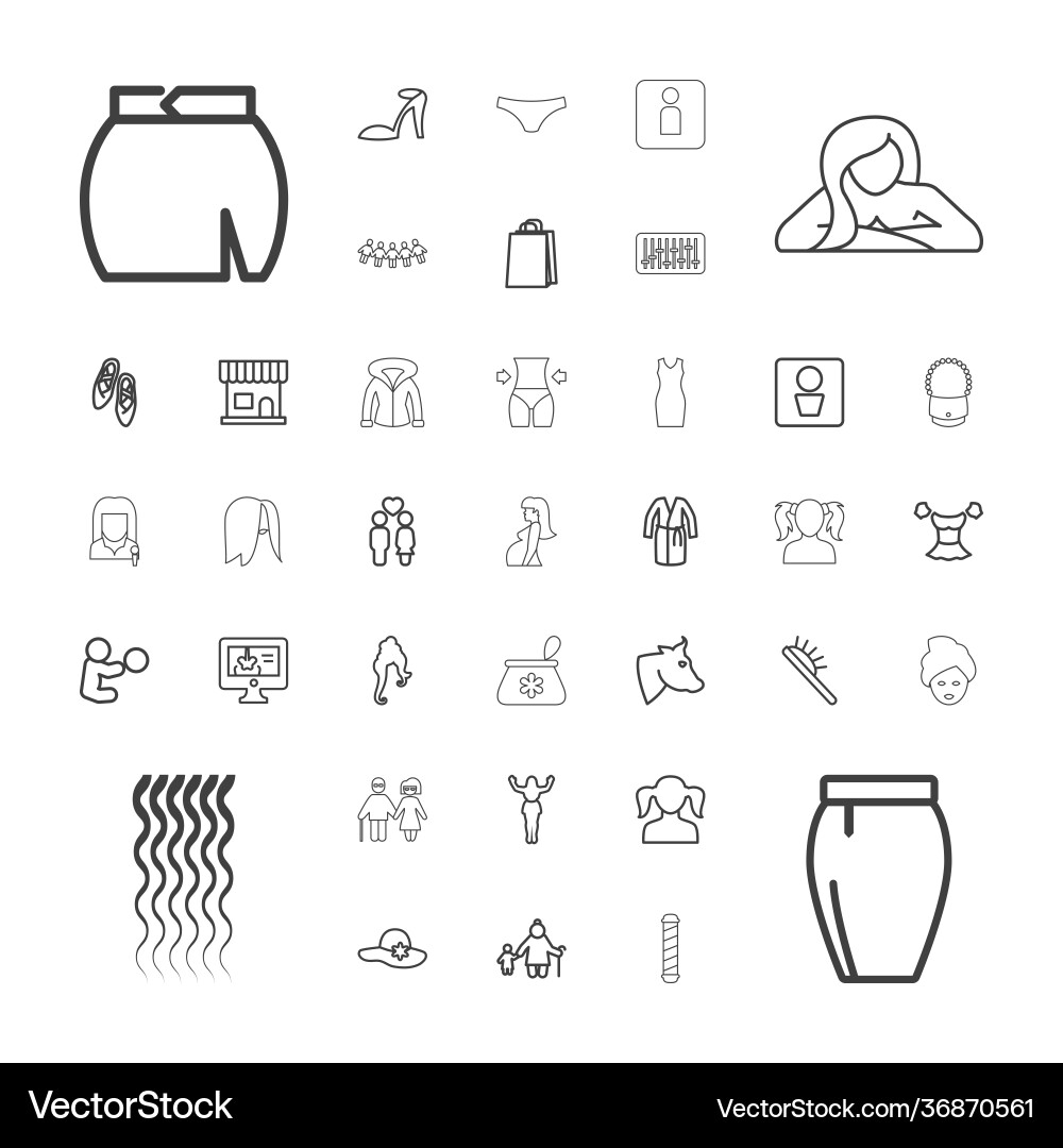 Frauen Icons Lizenzfreies Vektorbild - VectorStock