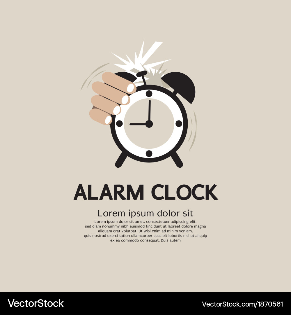 Hand stop alarm clock Royalty Free Vector Image