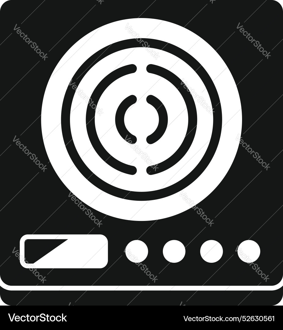 Modern induction cooker with touch control panel Vector Image