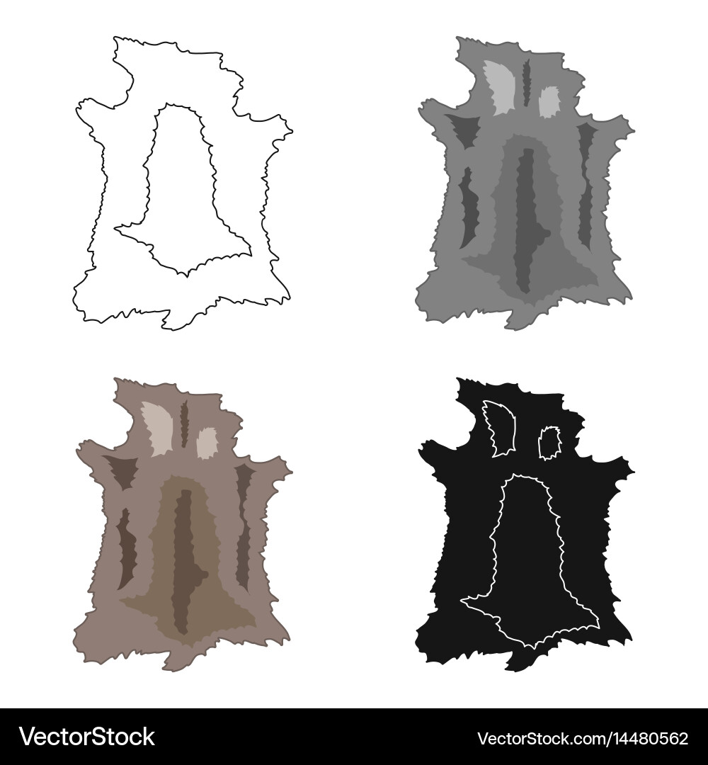 Animal hide icon in cartoon style isolated Vector Image