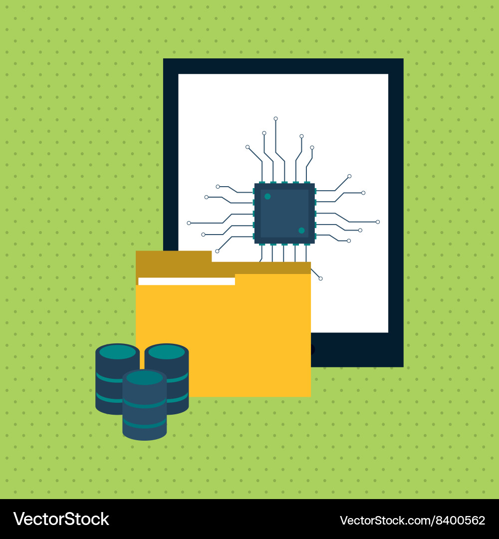 Colored data center graphic design Royalty Free Vector Image