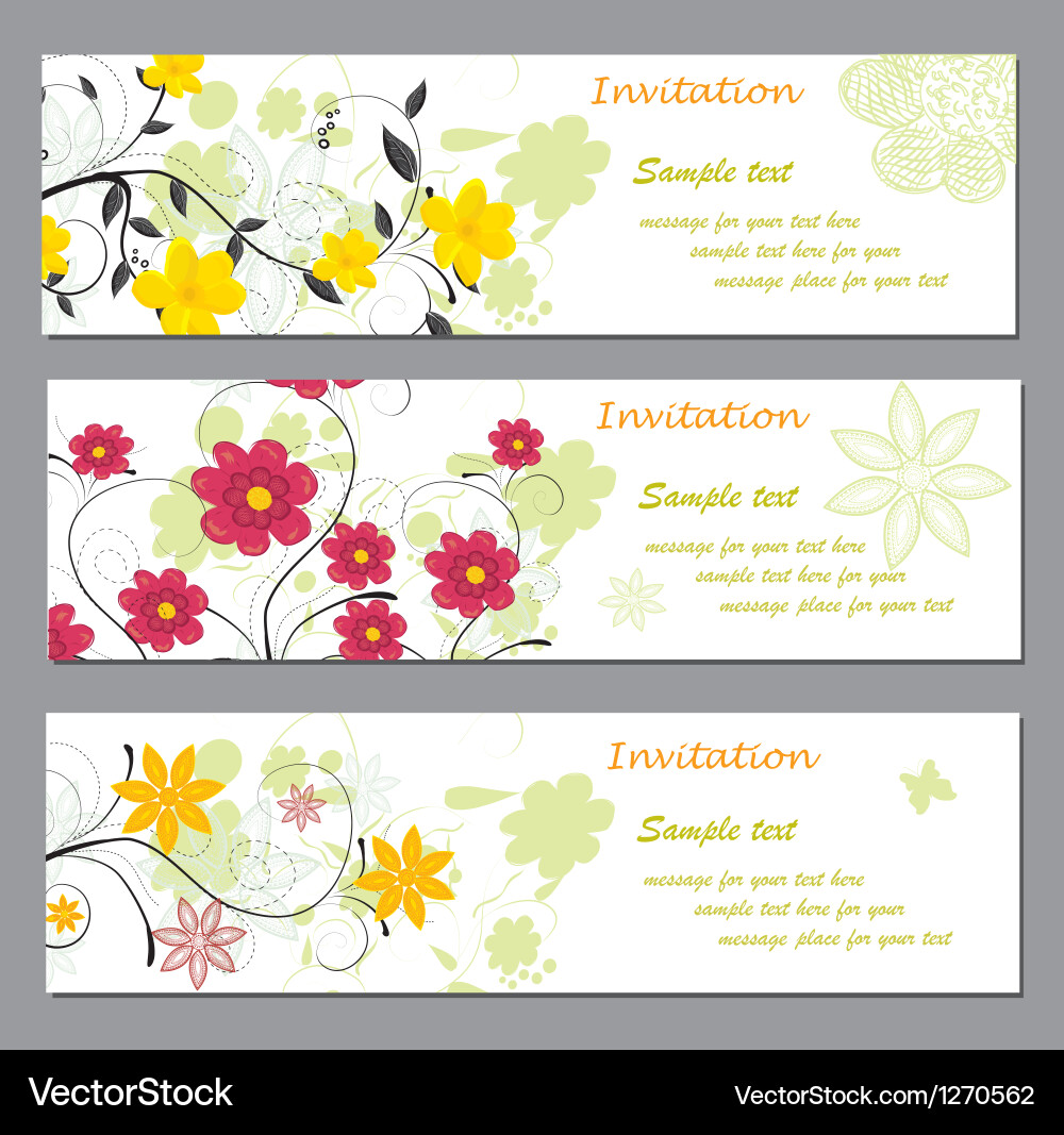 Floral banners Royalty Free Vector Image - VectorStock