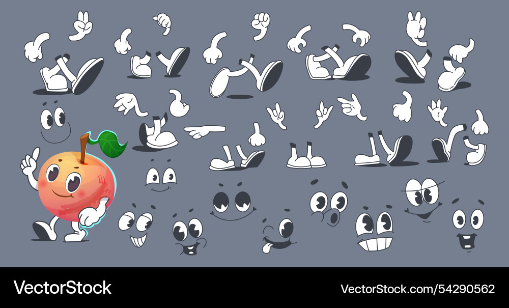 Fun character creation kit featuring Royalty Free Vector
