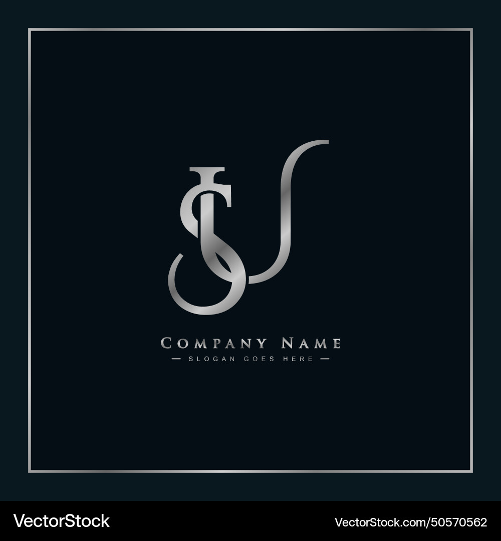 Initial su logo - elegant monogram template Vector Image