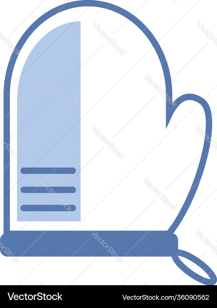 Kitchen mitten on white background Royalty Free Vector Image