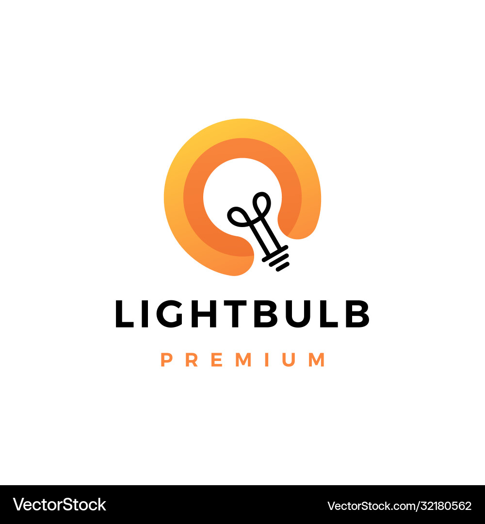 Light bulb smart idea logo icon Royalty Free Vector Image