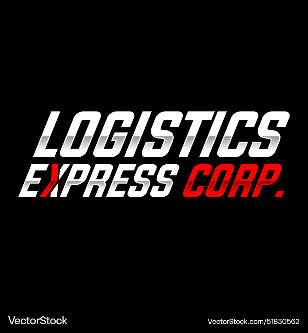 Logistic express logo template Royalty Free Vector Image