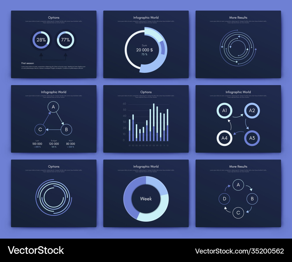 Modern infographic elements for business Vector Image