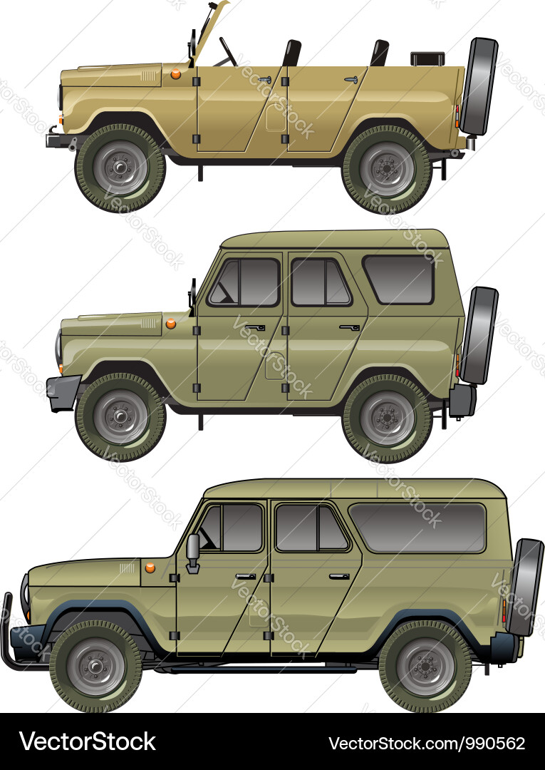 Offroad jeeps set Royalty Free Vector Image - VectorStock