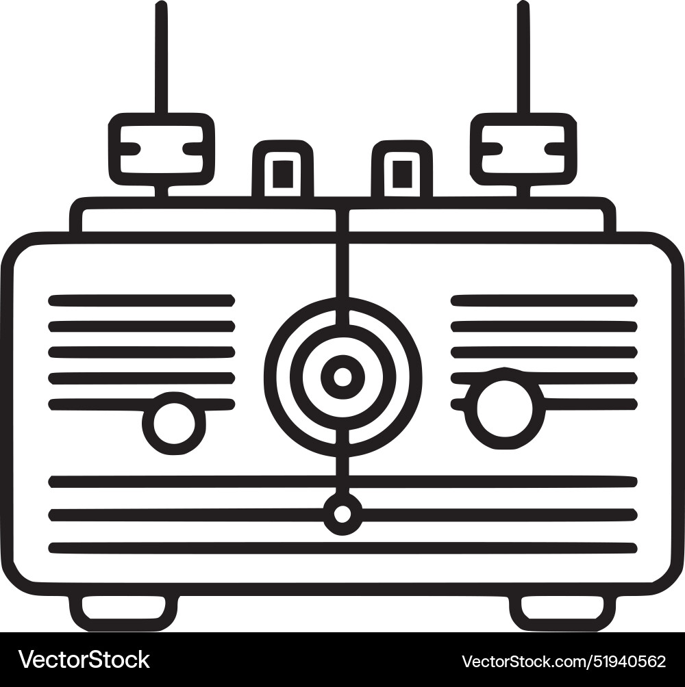 Radio icon technology communication Royalty Free Vector