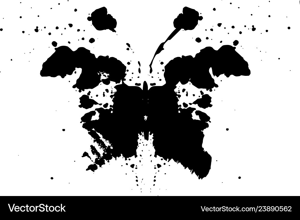 Rorschach inkblot test random Royalty Free Vector Image