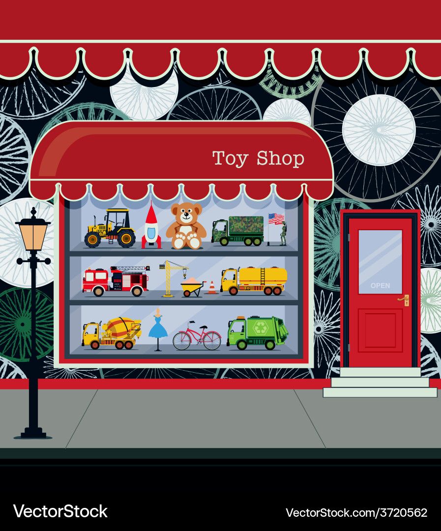 Toy shop Royalty Free Vector Image - VectorStock