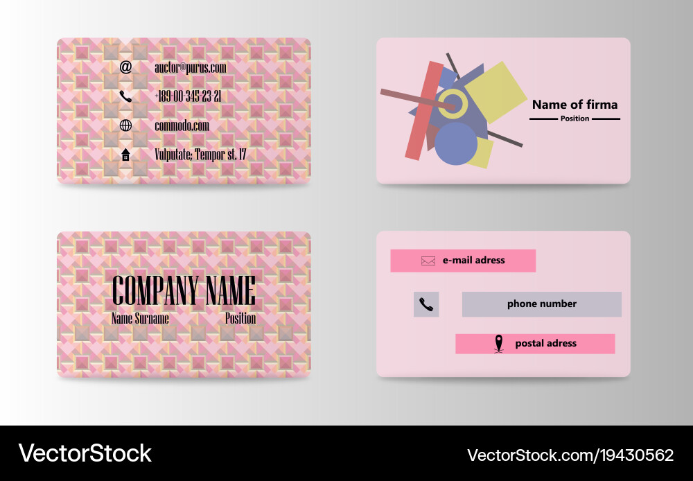 Visit card creative template Royalty Free Vector Image
