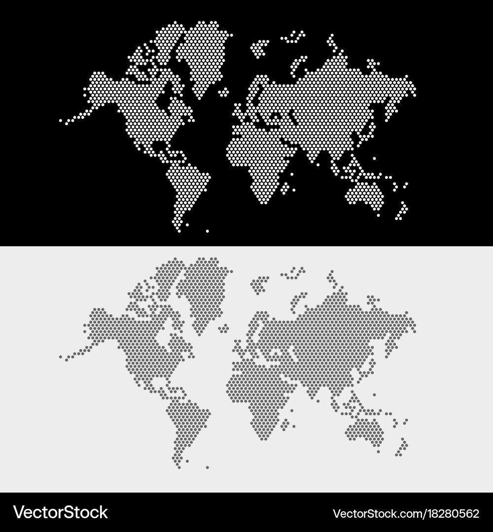 World Map Dots Royalty Free Vector Image - VectorStock