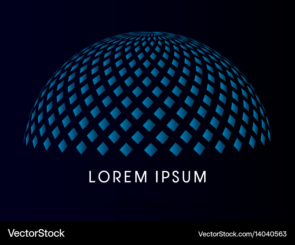 Abstract building dome Royalty Free Vector Image
