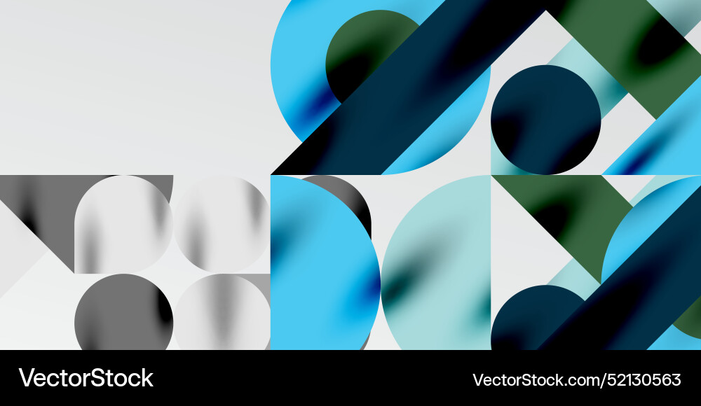 Colorful simple dynamic geometric forms circles Vector Image