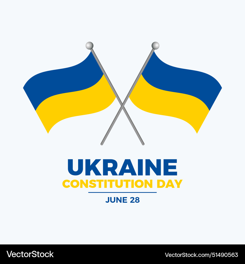 Constitution day of ukraine poster Royalty Free Vector Image