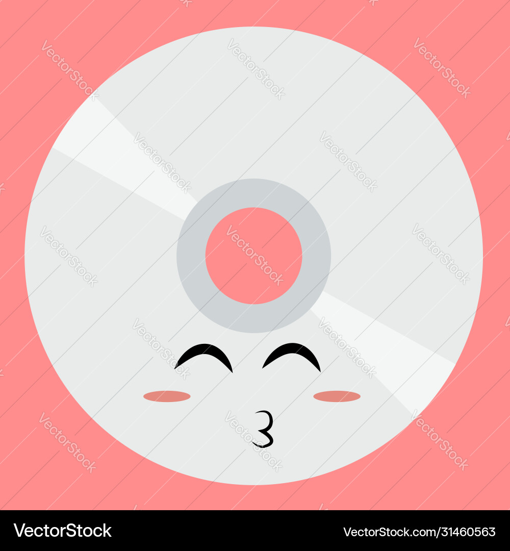 Cute disk on white background Royalty Free Vector Image