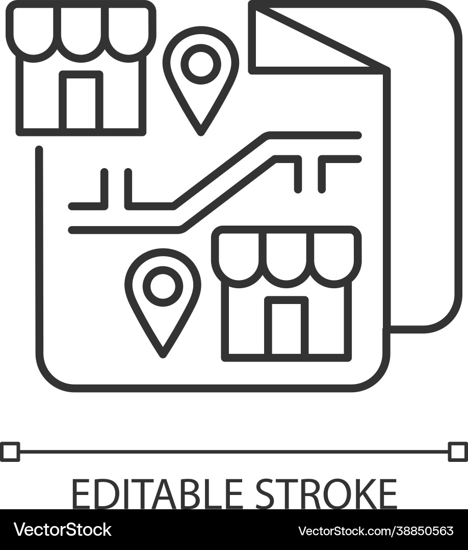 Franchising linear icon Royalty Free Vector Image