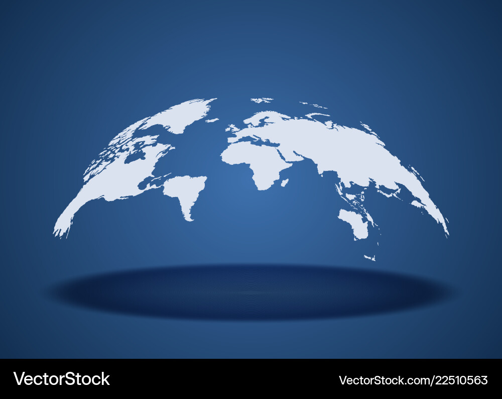Gray Globus Erdkarte Welt wold Lizenzfreies Vektorbild