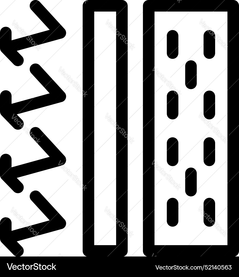 Heat transfer through wall insulation material Vector Image