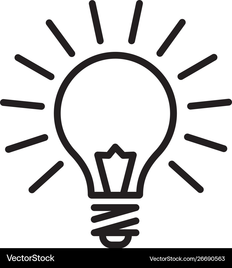 Light Bulb Vector Light Bulb Silhouette | Design Bundles