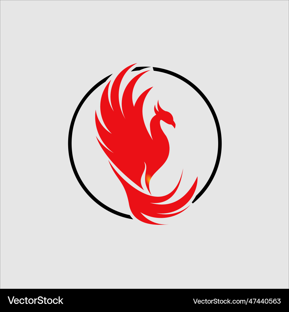 Modern flaming phoenix logo designs Royalty Free Vector