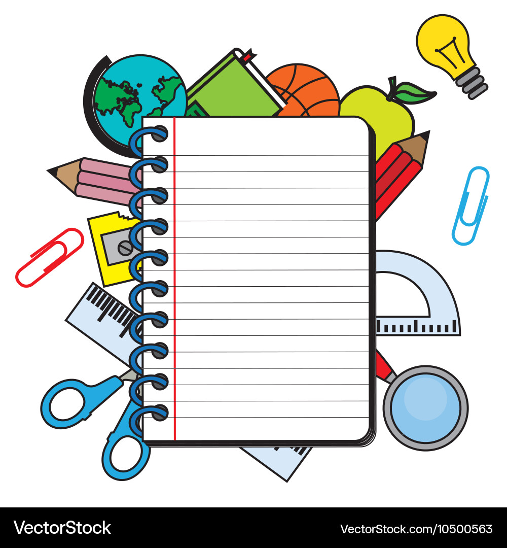 Notebook with space for writing Royalty Free Vector Image