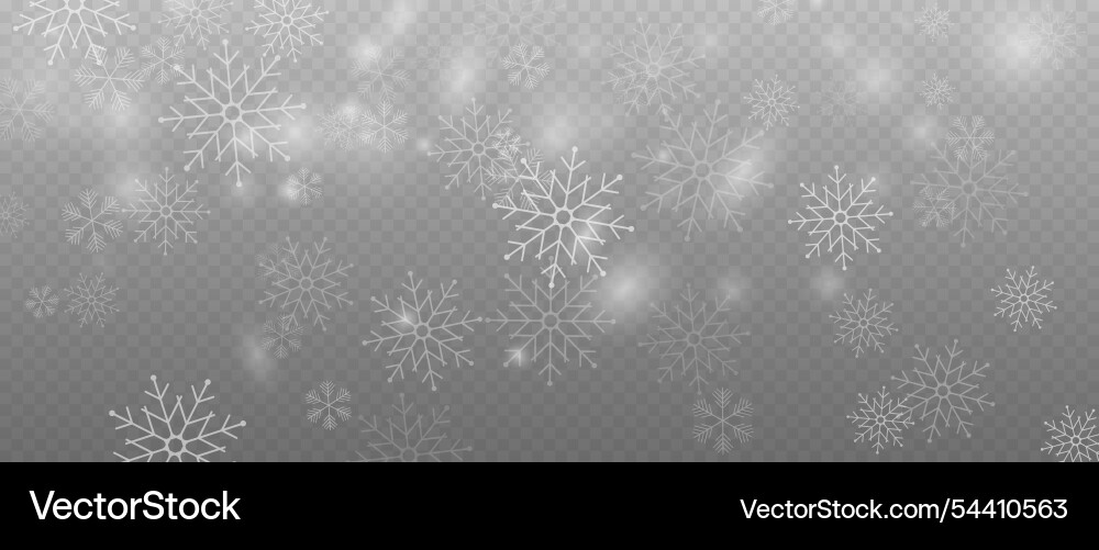Realistic falling snow Royalty Free Vector Image