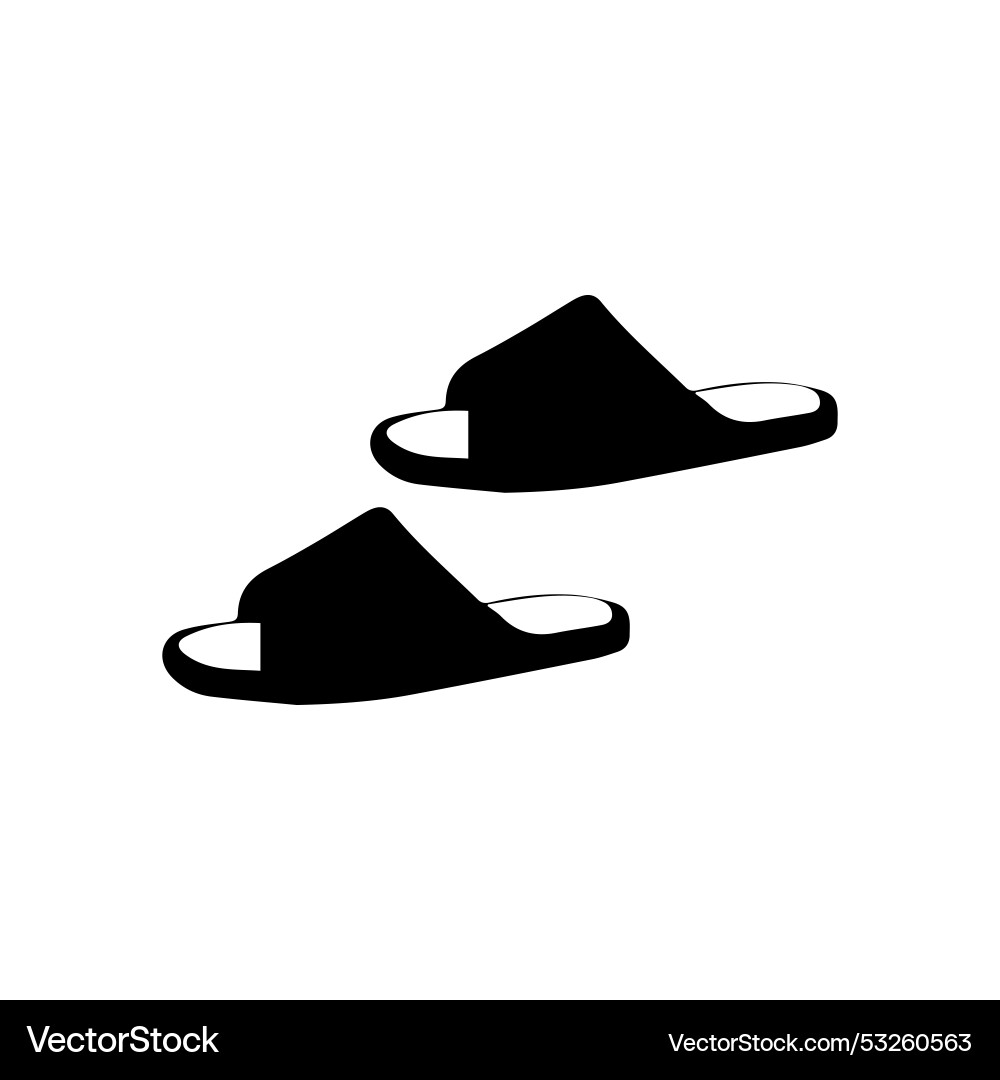 Simple design slipper icon Royalty Free Vector Image