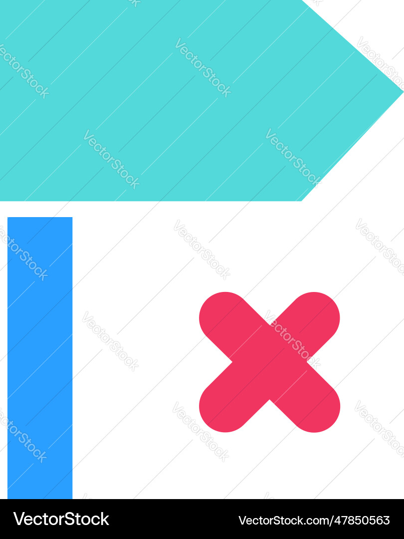 Solid camping green checkpoint flag flat icon Vector Image